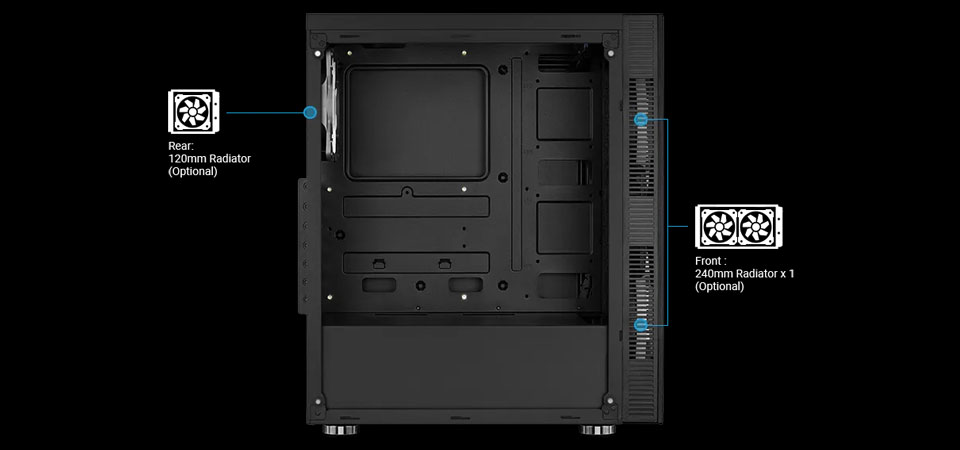 Buy Aerocool Python ARGB Tempered Glass Case [AER-PYTHON-G-BK-V1] | PC ...