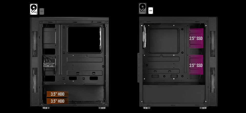 Buy Aerocool Python ARGB Tempered Glass Case [AER-PYTHON-G-BK-V1] | PC ...