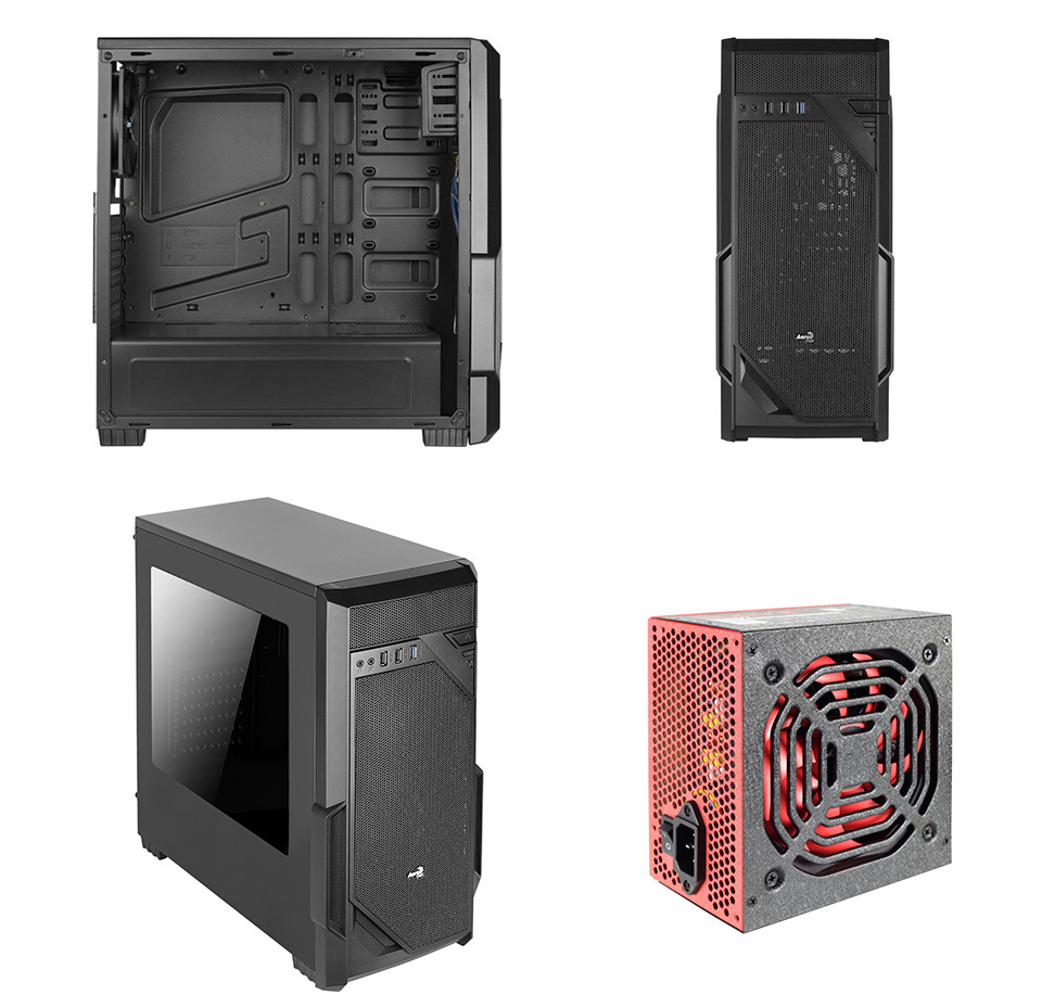 Buy Aerocool VS1 Mid Tower Case with 600W Power Supply [AER-R600-VS1 ...