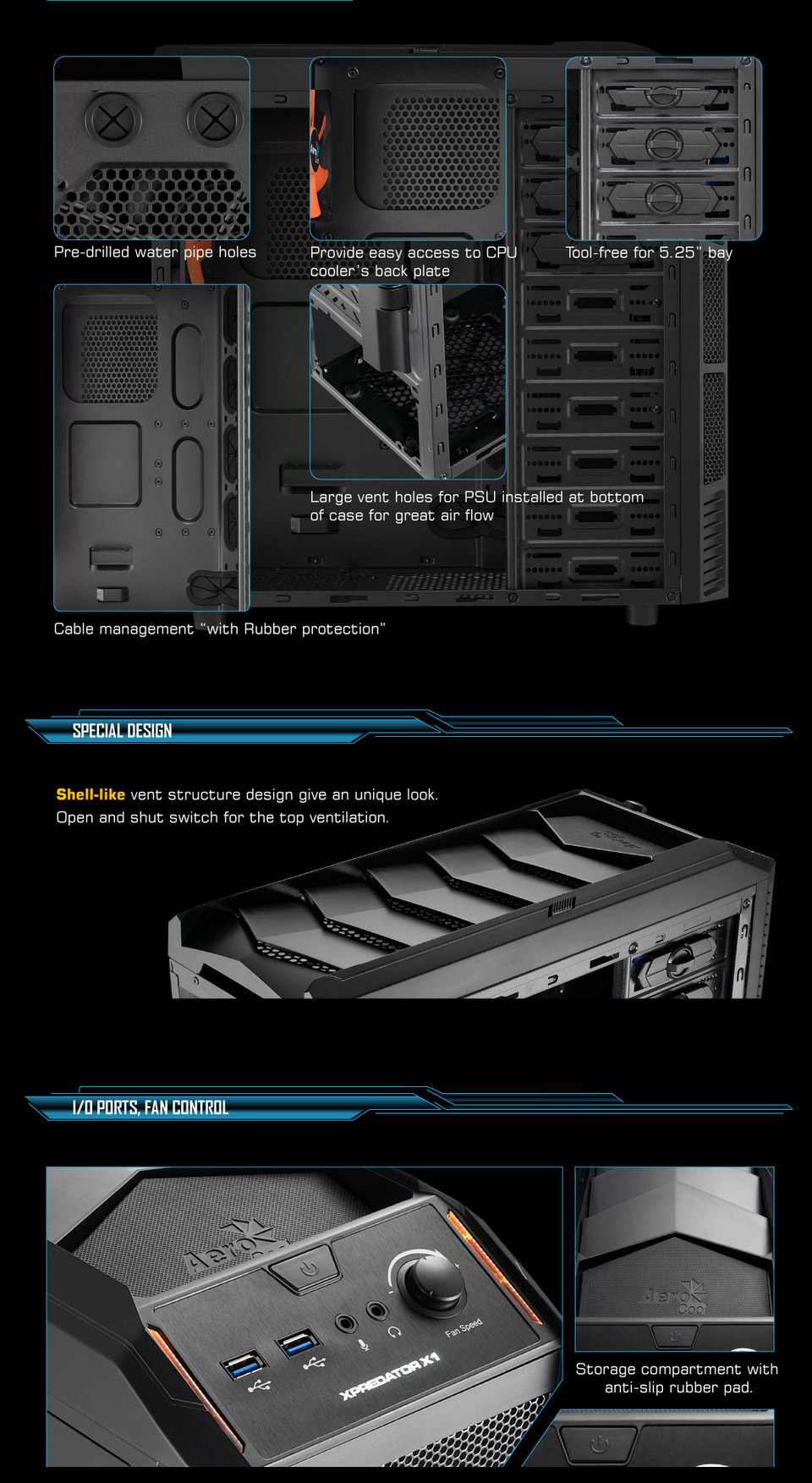 Buy Aerocool Xpredator X1 Mid Tower Case Black [AER-XPREDATOR-X1-BK ...