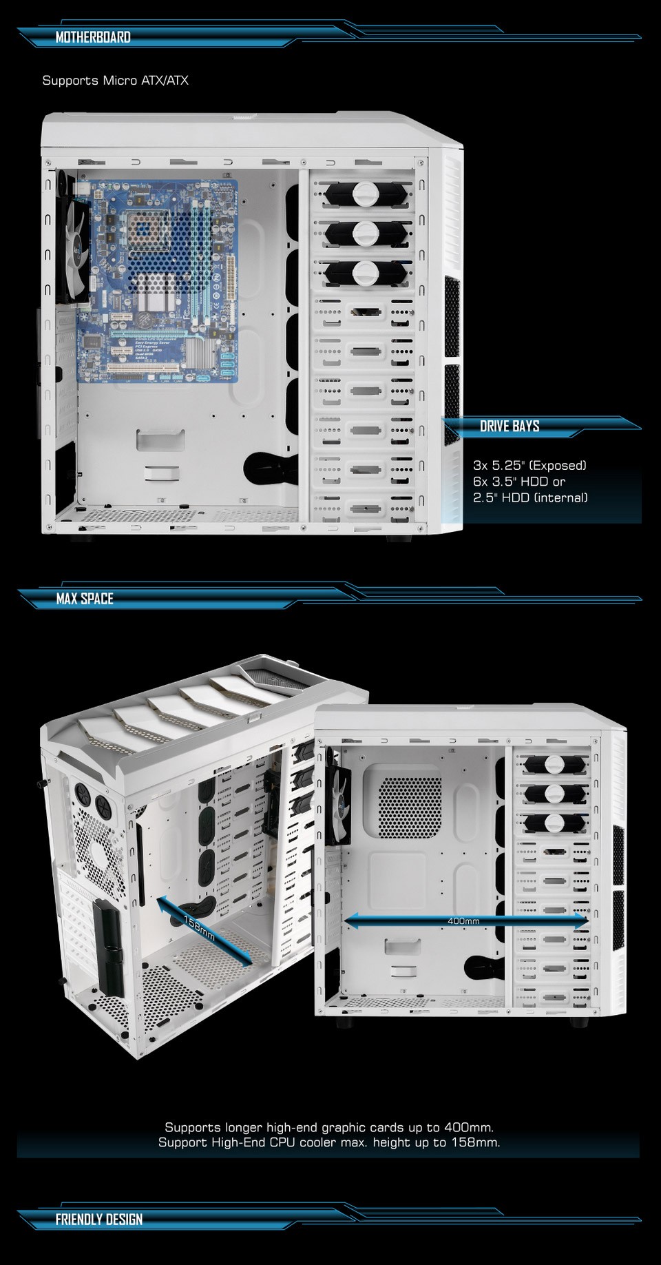 Buy Aerocool Xpredator X1 Mid Tower Case White [AER-XPREDATOR-X1-WH ...