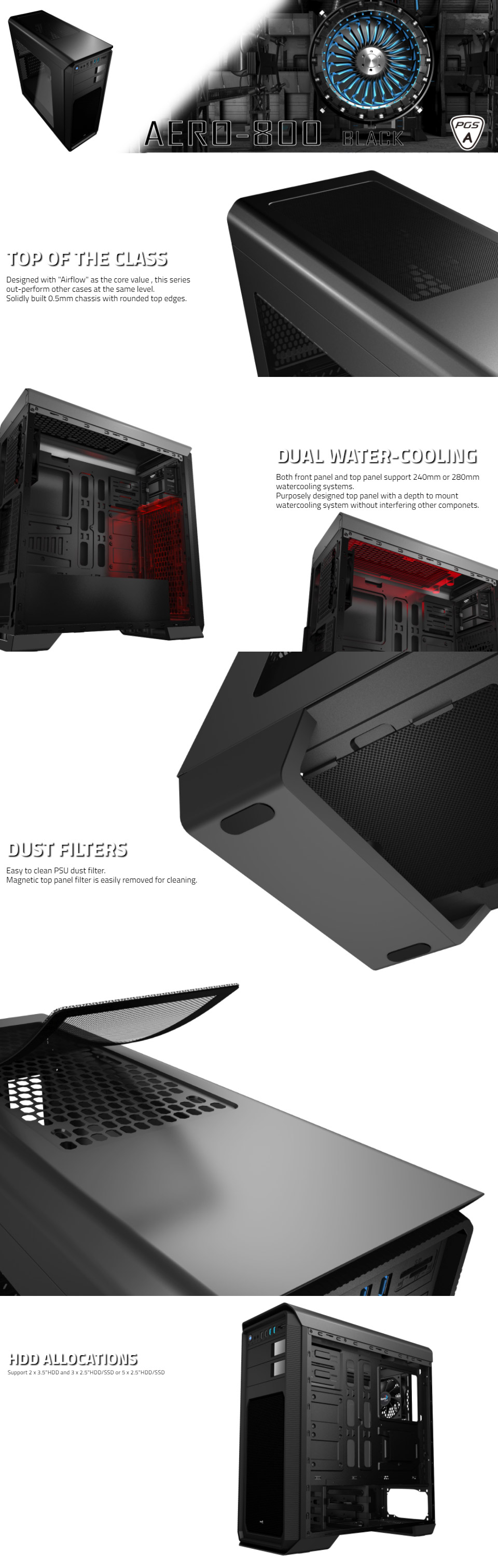 Buy Aerocool Aero-800 Mid Tower Case with Window Black [AERO-800] | PC ...