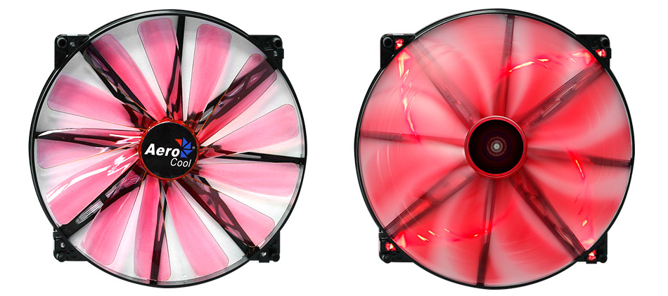 Buy Aerocool Lightning 200mm Red LED Fan [AER-LFAN20-RD] | PC Case Gear ...