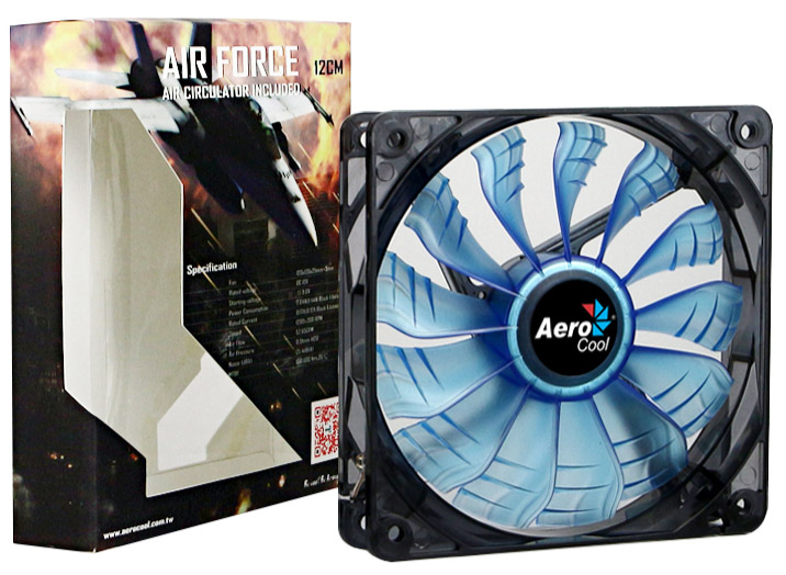 Buy Aerocool Air Force 120mm Blue LED Fan [21C-FANC-AF12BLU] | PC Case ...