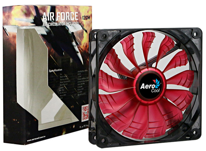 Buy Aerocool Air Force 120mm Red LED Fan [21C-FANC-AF12RED] | PC Case ...