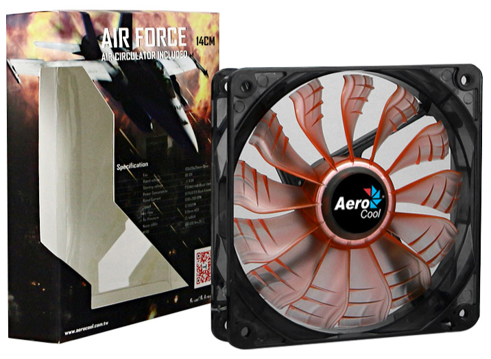 Buy Aerocool Air Force 140mm Orange LED Fan [AERO-EN51509] | PC Case ...