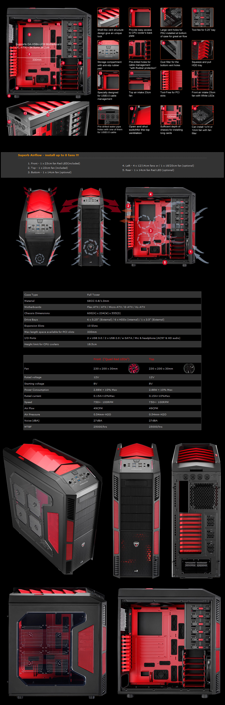 Buy Aerocool X-Predator Case Devil Red Edition [AER-XPREDATOR-RD] | PC ...