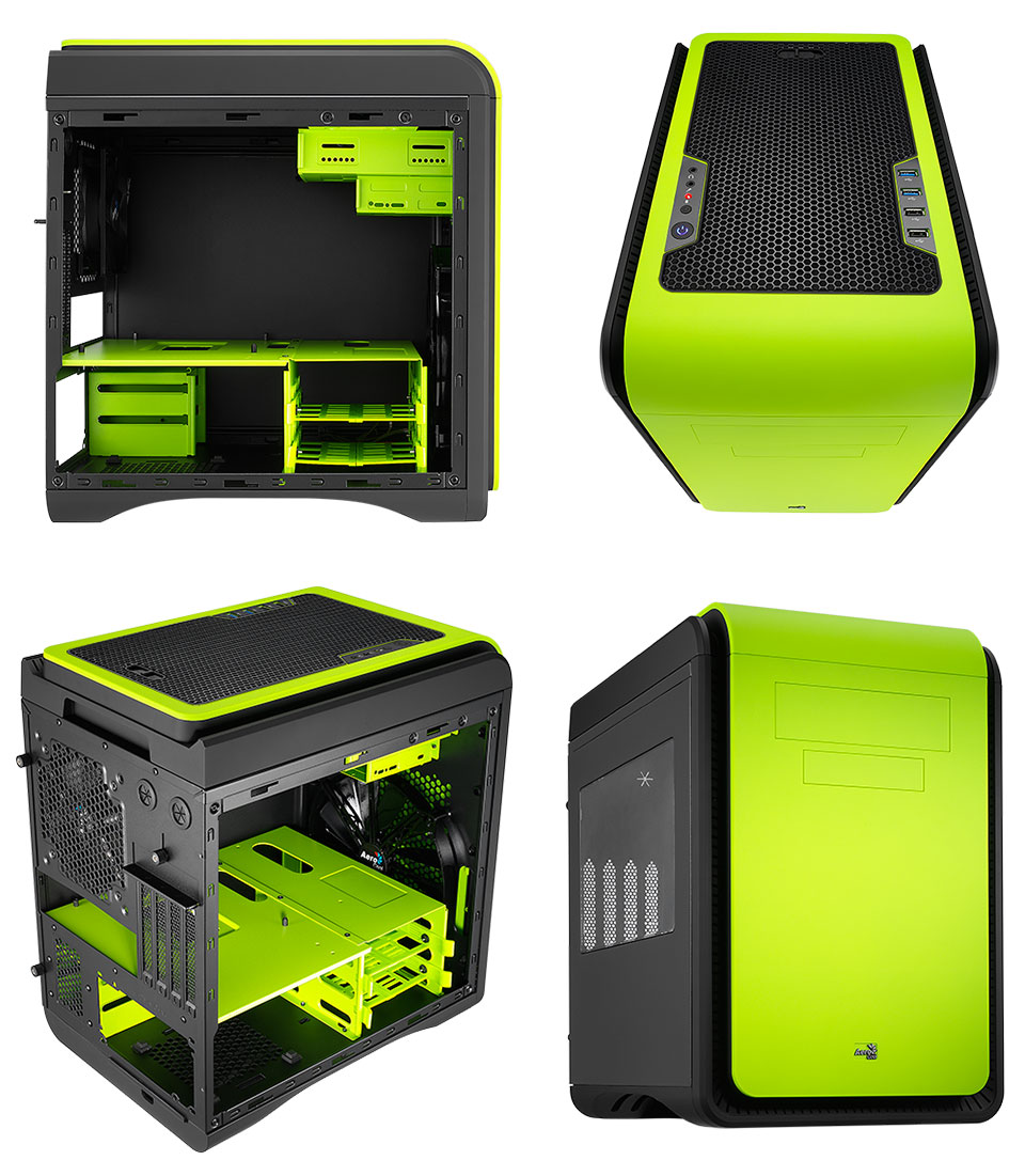 Buy Aerocool Dead Silence Cube with Window Green Edition [AER-DSCUBE-GR ...