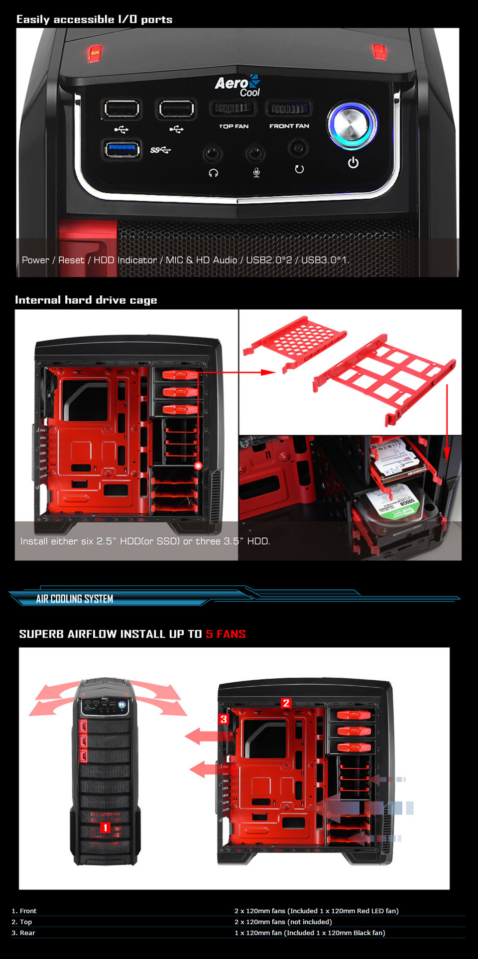 Buy Aerocool GT-A Mid Tower Case Black Edition [AER-GT-A-BK] | PC Case ...