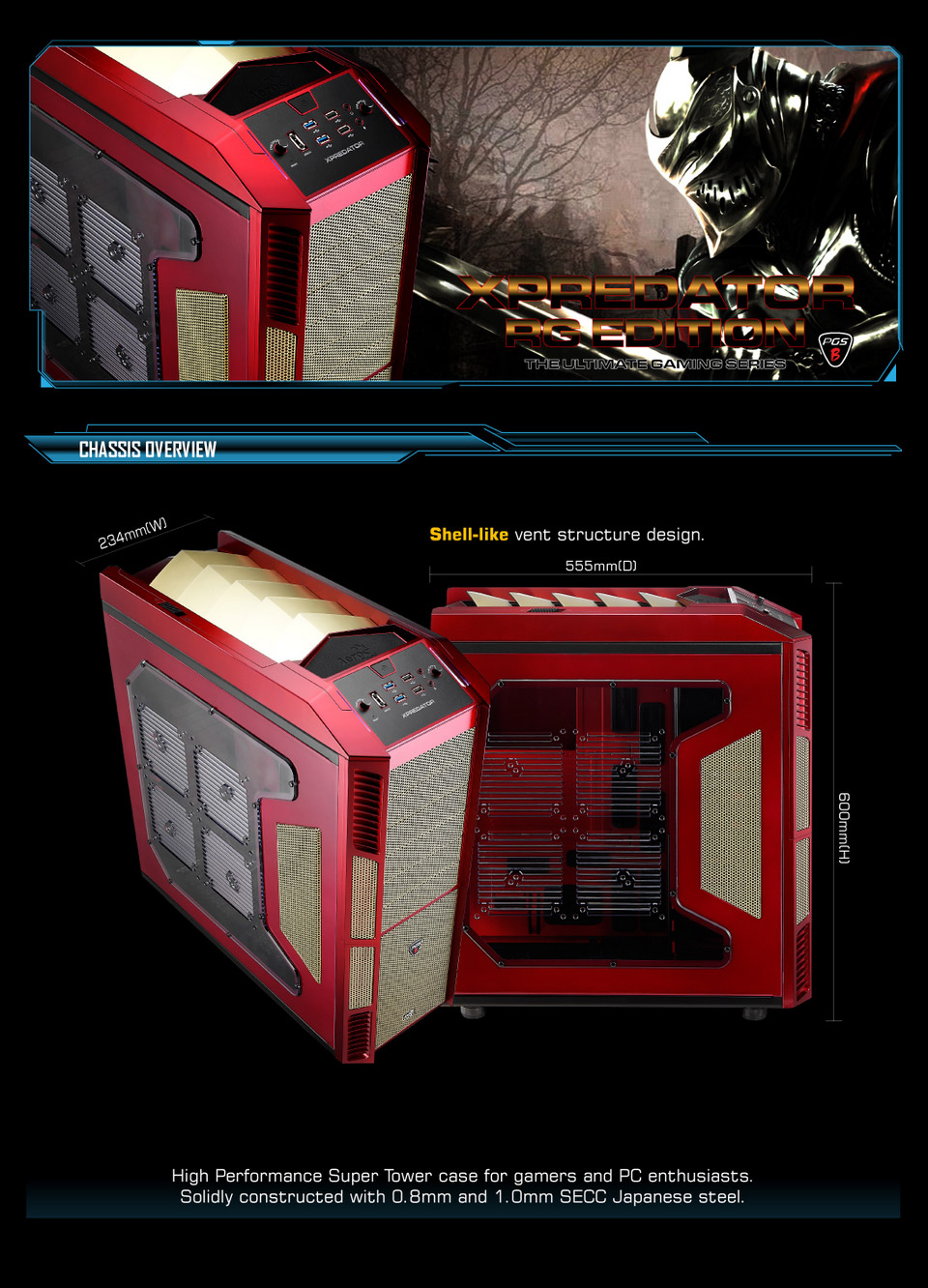 Buy Aerocool Xpredator RG Full Tower Chassis [AER-XPREDATOR-RG] | PC ...