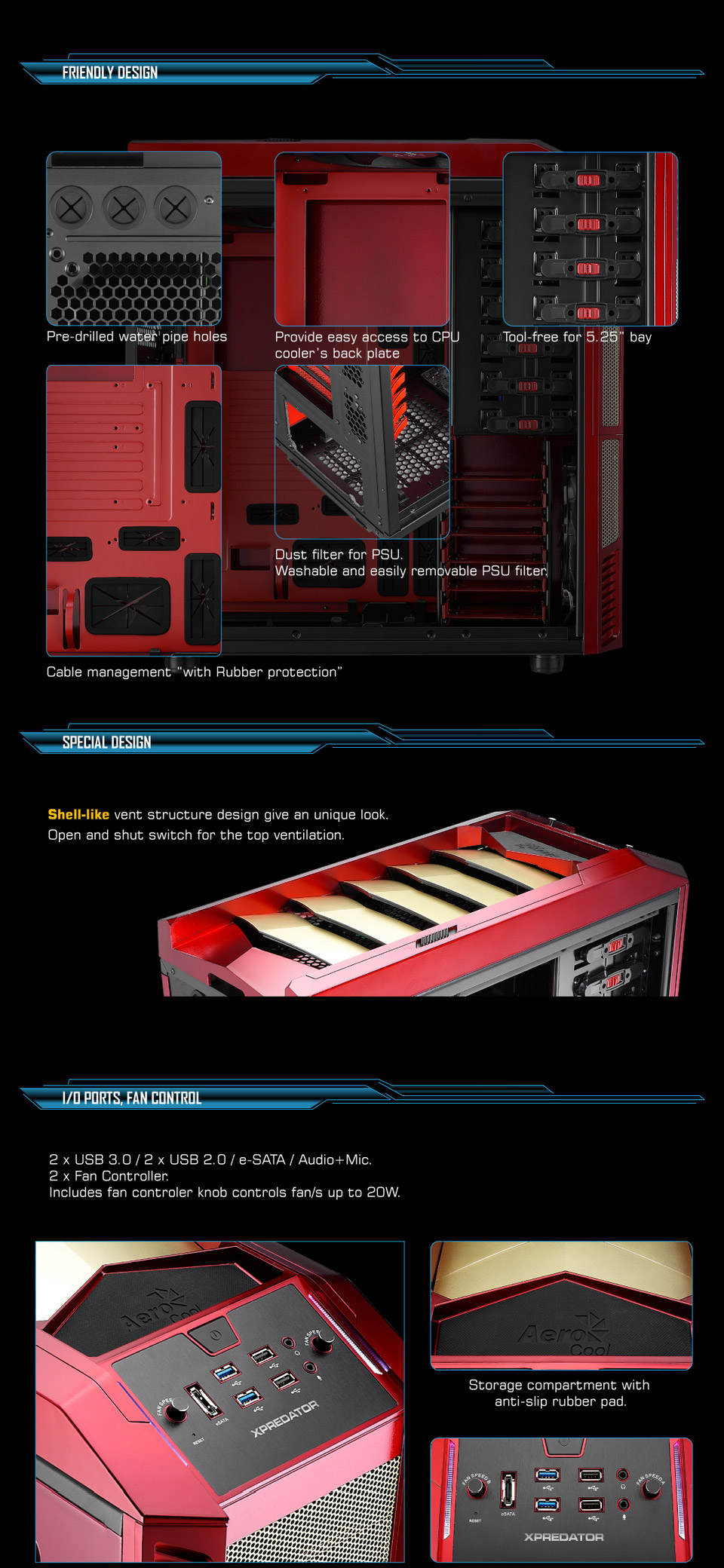Buy Aerocool Xpredator RG Full Tower Chassis [AER-XPREDATOR-RG] | PC ...