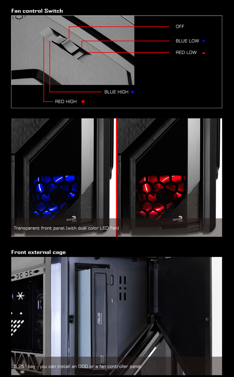 Buy Aerocool GT-RS Mid Tower Black [AERO-EN55248] | PC Case Gear Australia