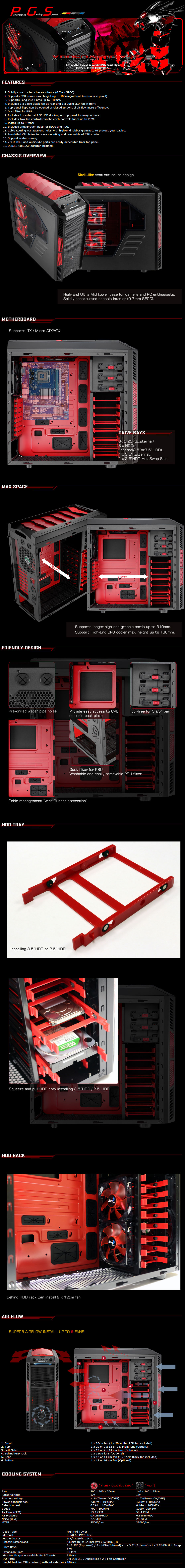 Buy Aerocool XPredator X3 Devil Red Case [AER-XPREDATOR-X3-RD] | PC ...