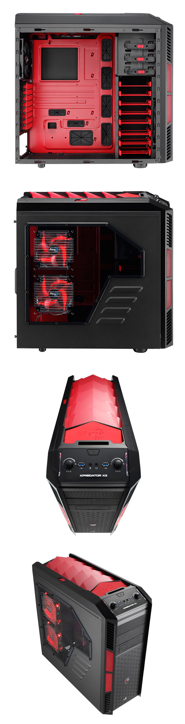 Buy Aerocool XPredator X3 Devil Red Case [AER-XPREDATOR-X3-RD] | PC ...
