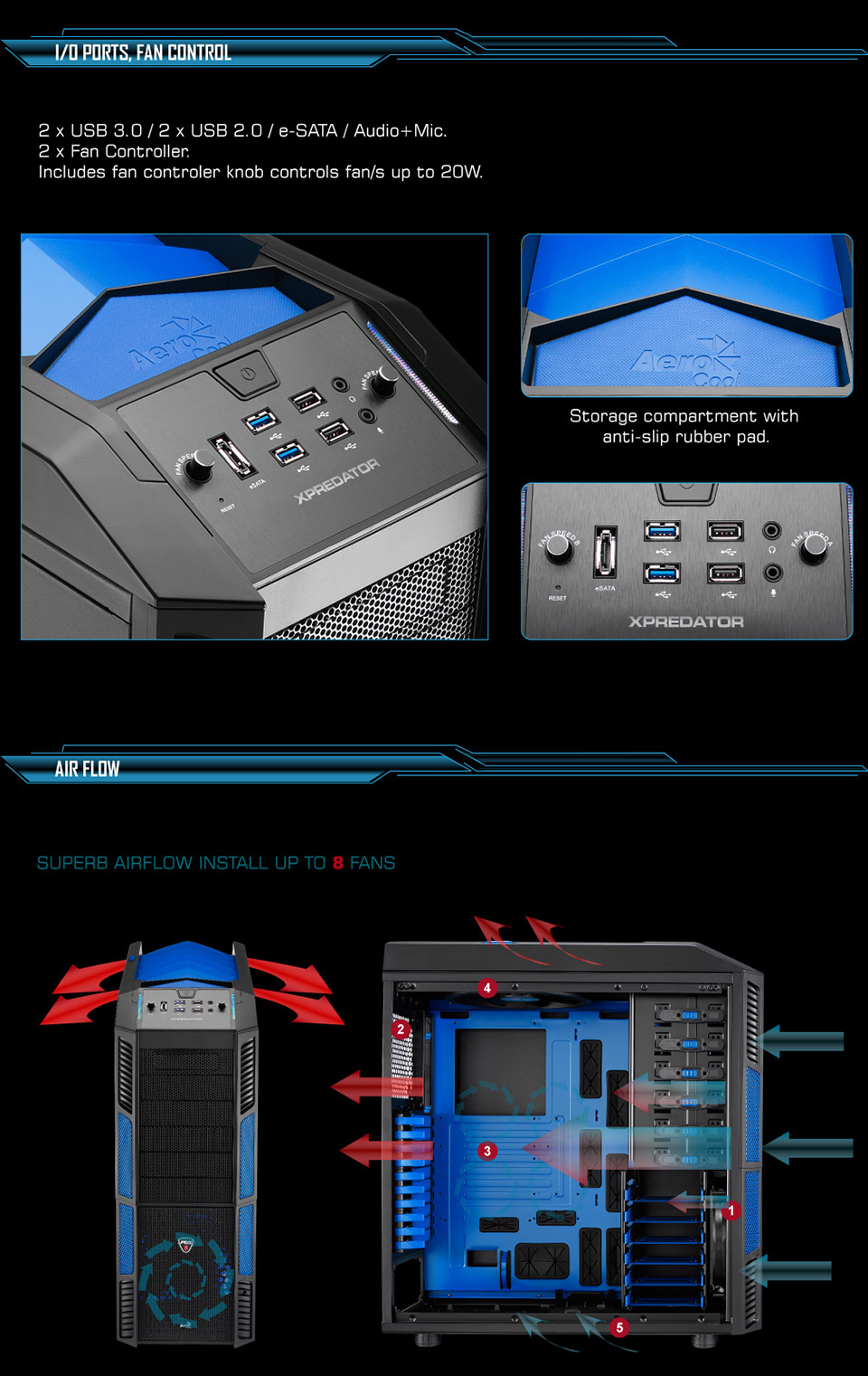 Buy Aerocool X-Predator Case Evil Blue Steel Edition [AERO-XPEB-SE ...