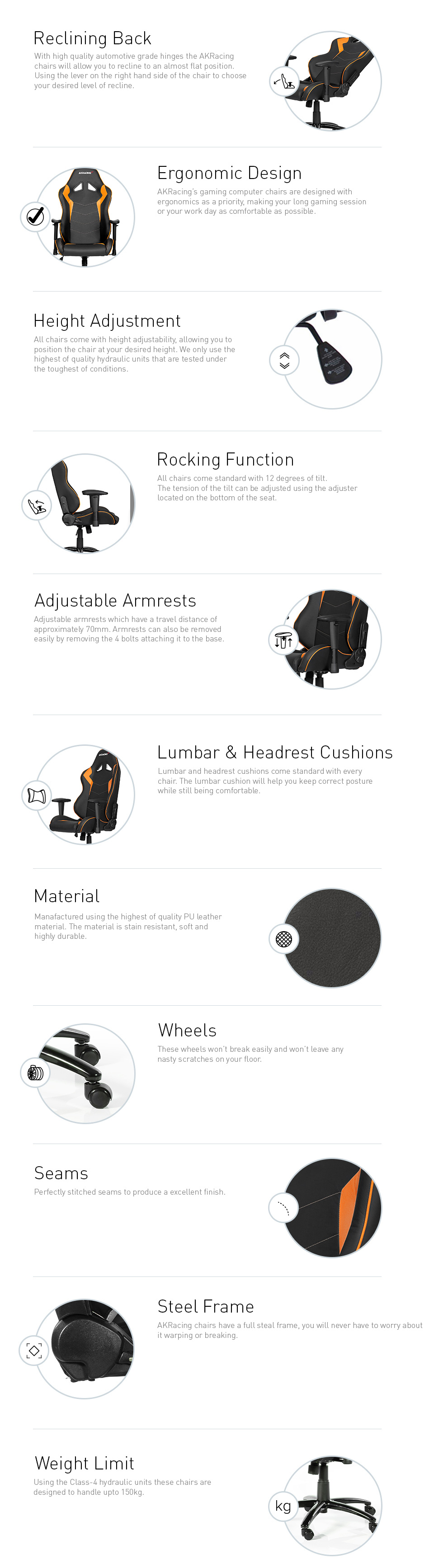 Buy AK-Racing Octane Office/Gaming Chair Black/Orange [zzzAK-OCTANE-OR ...