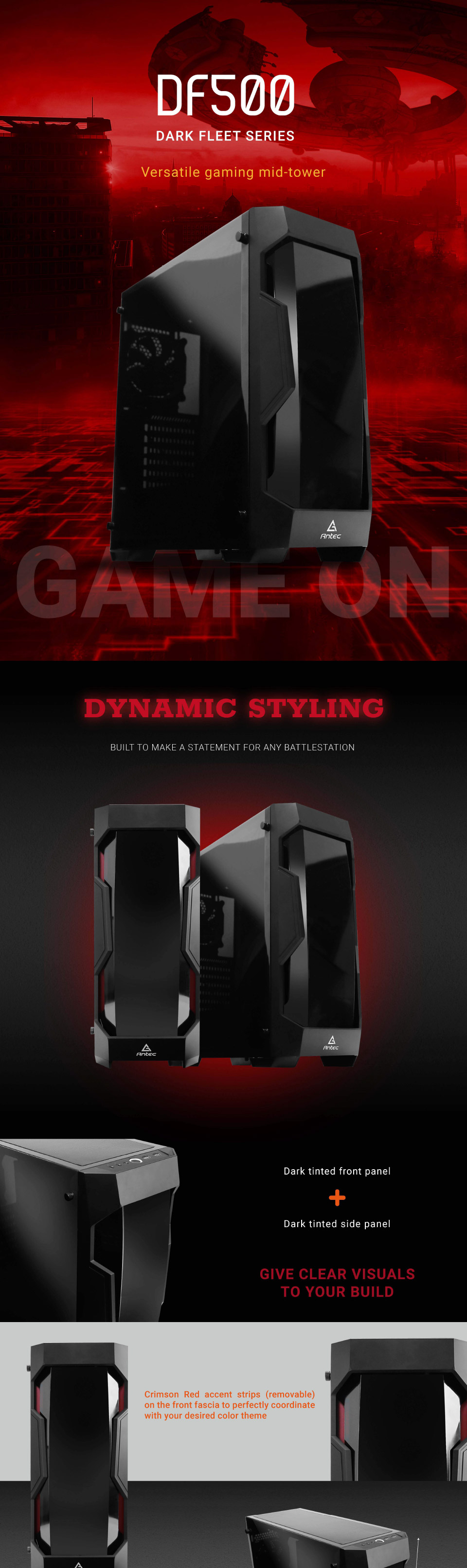 Buy Antec Dark Fleet DF500 TG Case [ANT-CA-DF500] | PC Case Gear Australia