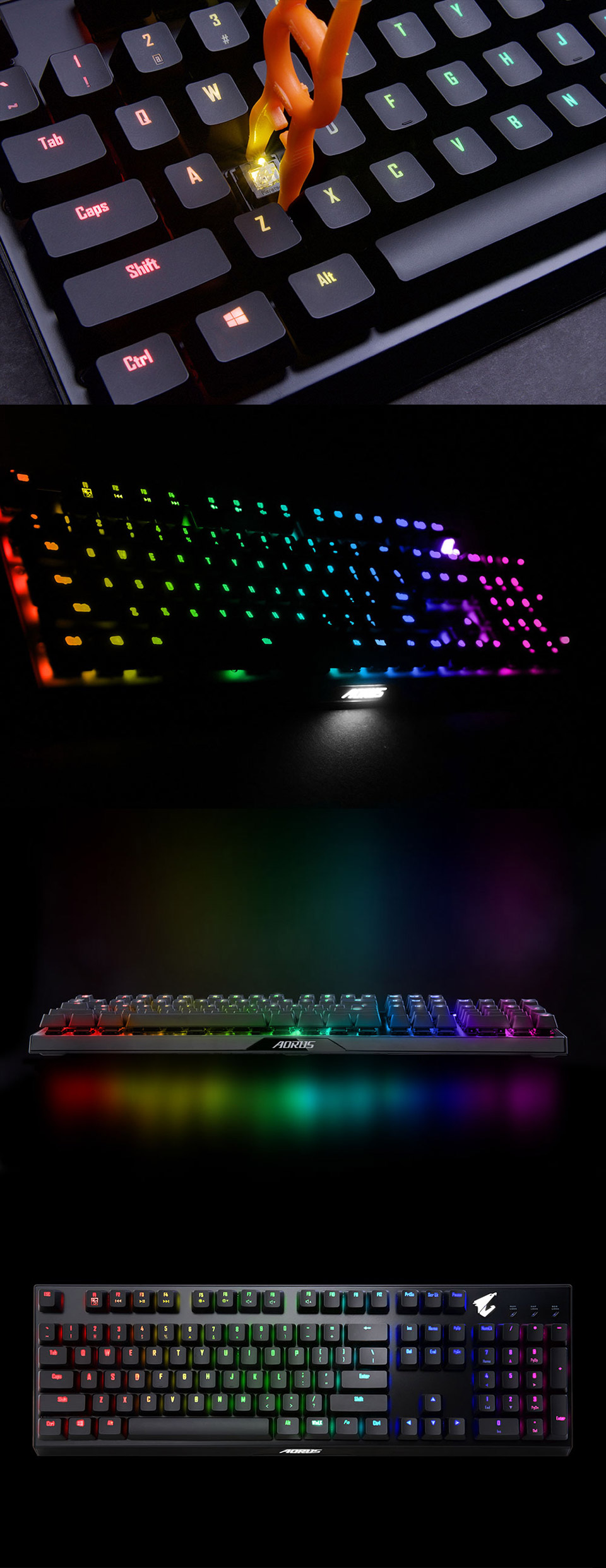 Buy Gigabyte AORUS K9 Optical RGB Gaming Keyboard Flaretech Red [AORUS ...