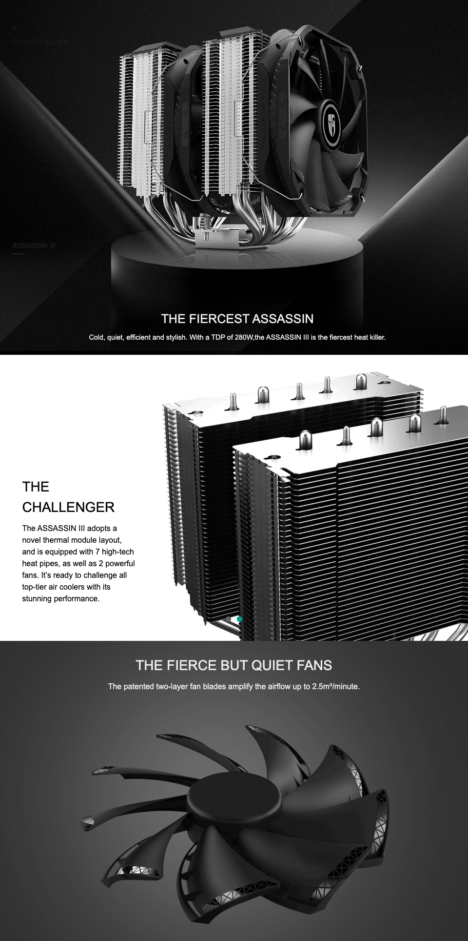 Buy Deepcool Assassin III CPU Cooler [DP-GS-MCH7-ASN-3] | PC Case Gear ...