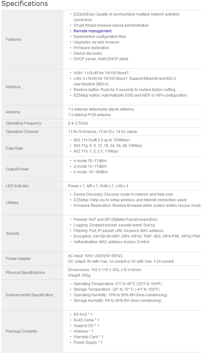 Buy ASUS RT-N10 Wireless N Router 150Mbps [RT-N10] | PC Case Gear Australia