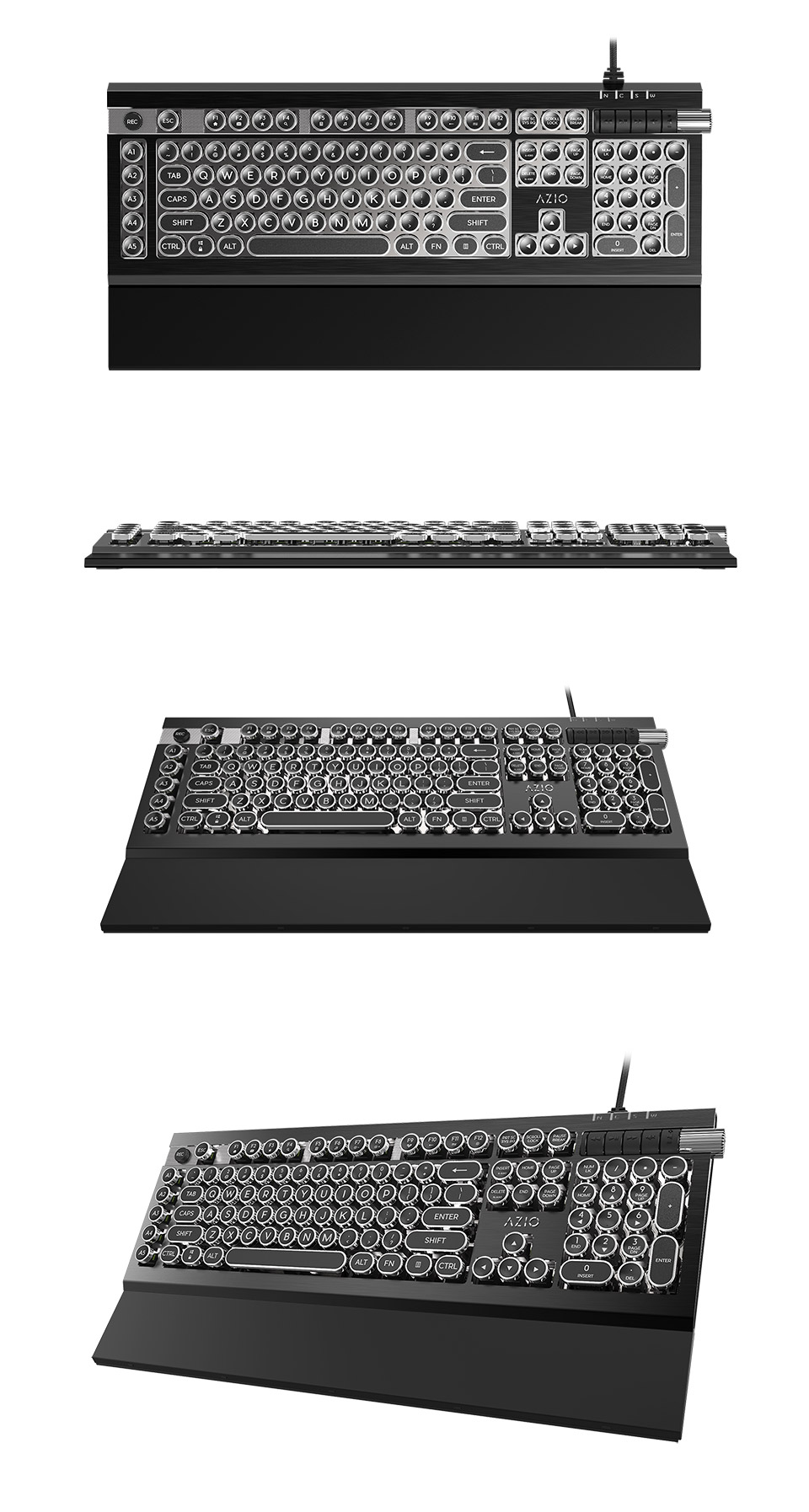 Buy AZIO Armato CE Typewriter Inspired Mechanical Keyboard [AZ-ARMATO ...
