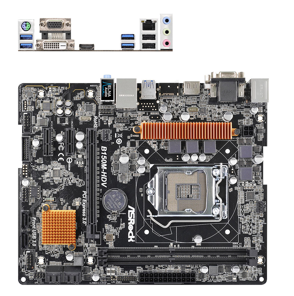 Buy ASRock B150M-HDV Motherboard [B150M-HDV] | PC Case Gear Australia