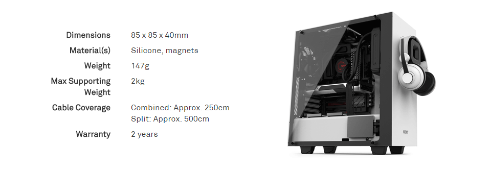 Buy NZXT Puck Magnetic Headset Mount Black [BA-PUCKR-B1] | PC Case Gear ...