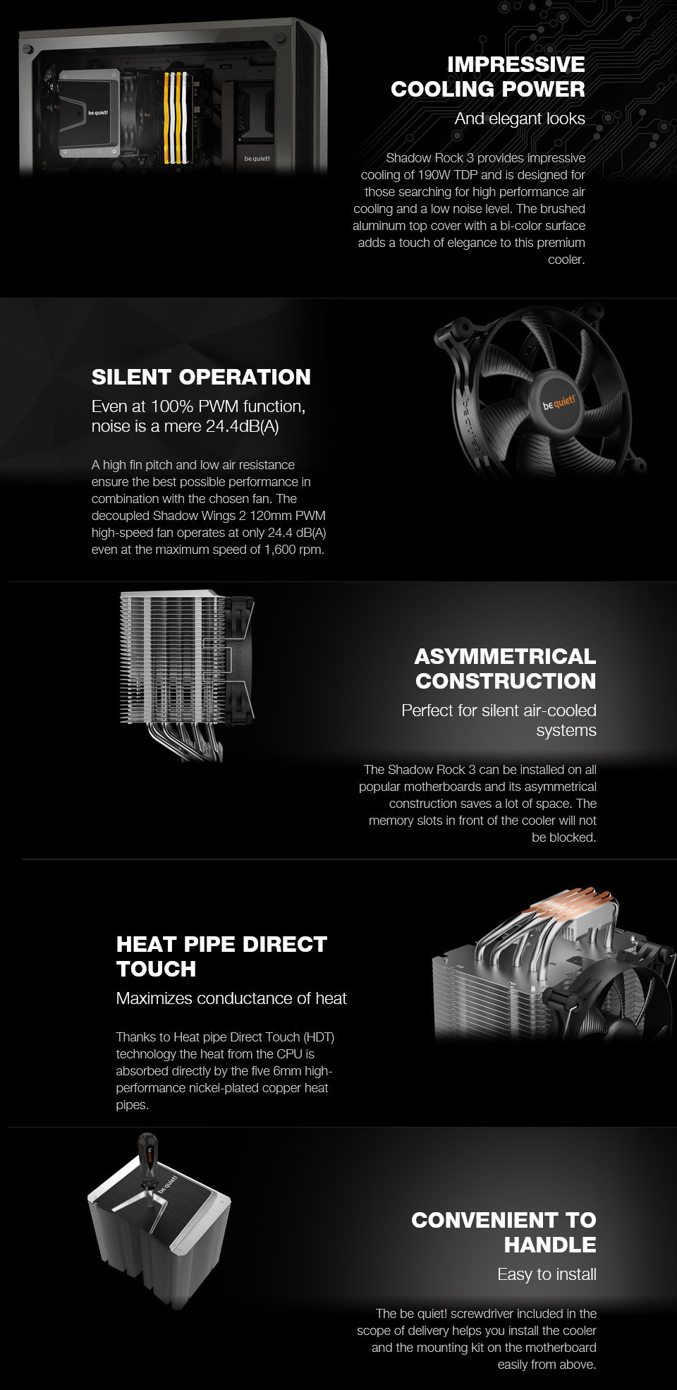 Buy be quiet! Shadow Rock 3 CPU Cooler [BK004] | PC Case Gear Australia
