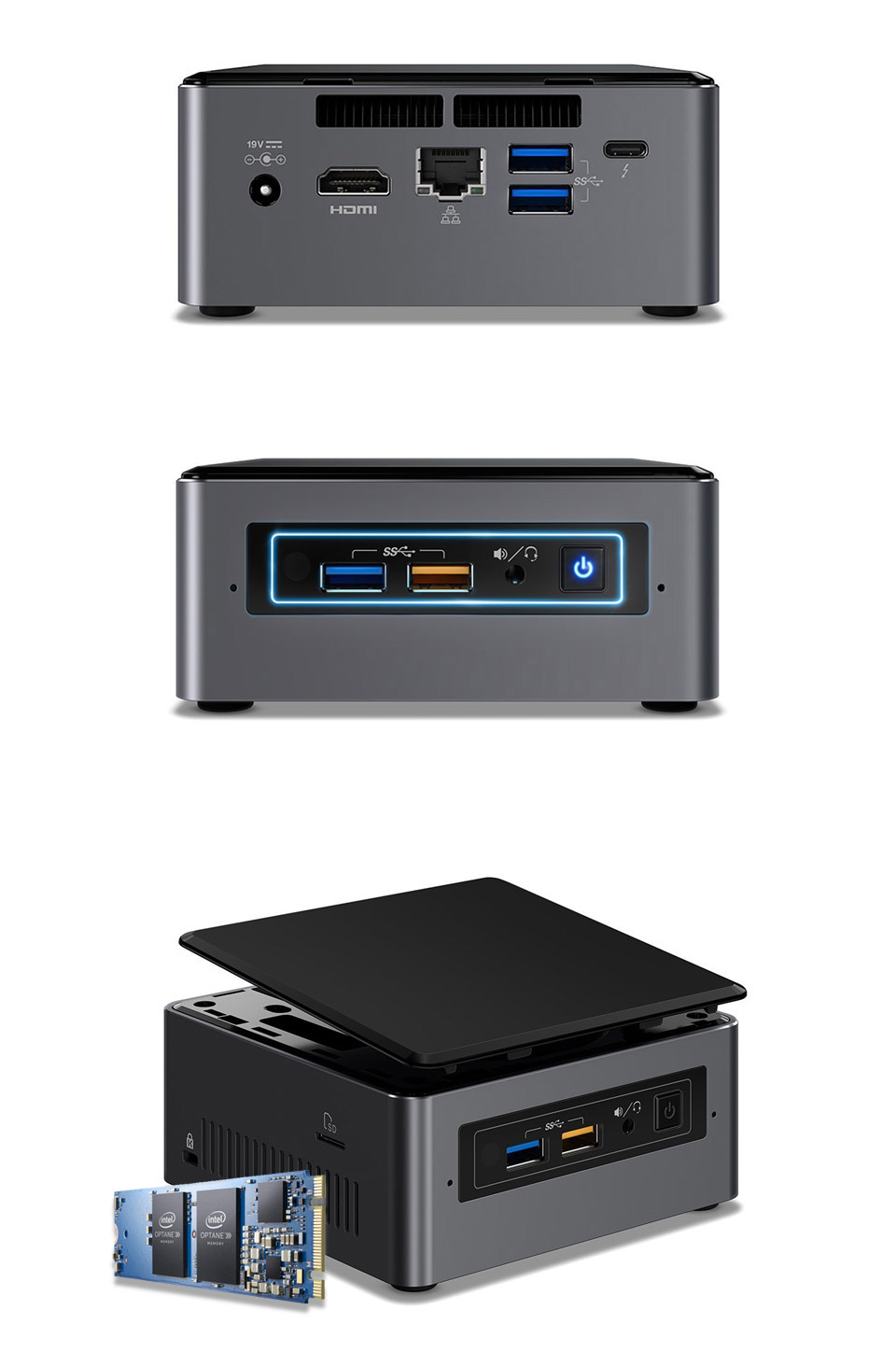Buy Intel BOXNUC7i5BNH Core i5 7th Gen NUC Barebone with 16GB Optane ...