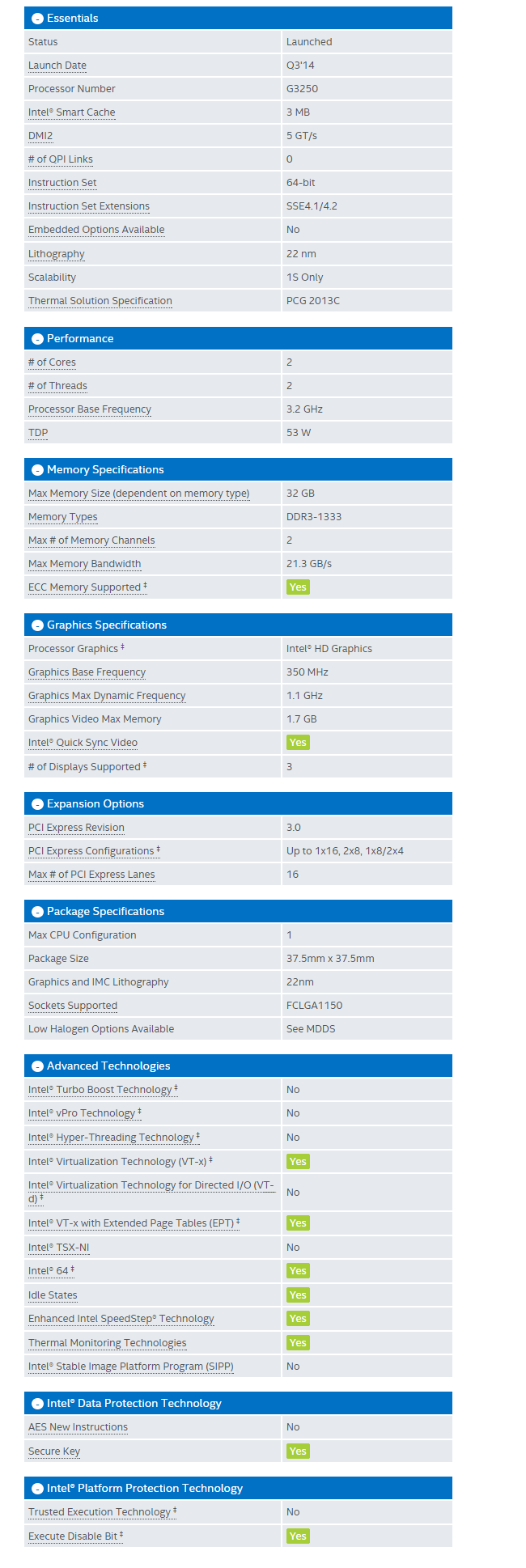 Buy Intel Pentium G3250 [BX80646G3250] | PC Case Gear Australia
