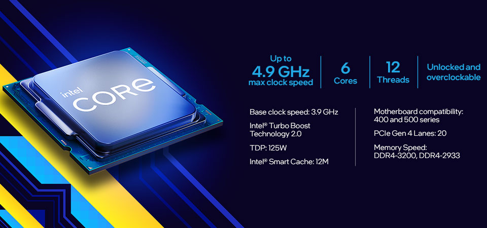 Buy Intel Core i5 11600K Processor [BX8070811600K] | PC Case Gear Australia