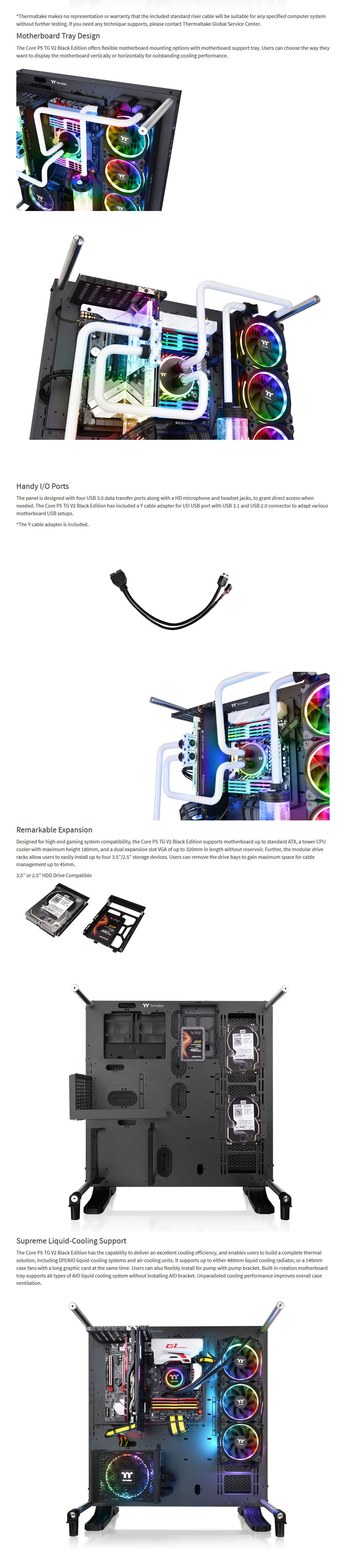 Buy Thermaltake Core P5 Tempered Glass V2 Edition Wall-Mount Chassis ...