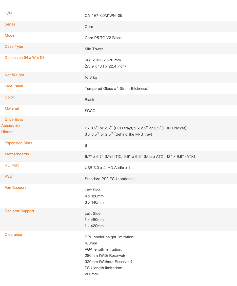 Buy Thermaltake Core P5 Tempered Glass V2 Edition Wall-Mount Chassis ...