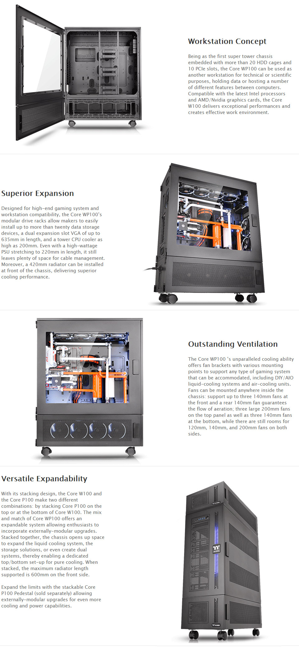 Buy Thermaltake Core WP100 Super Tower Chassis [zzzCA-1F3-00F1WN-00 ...