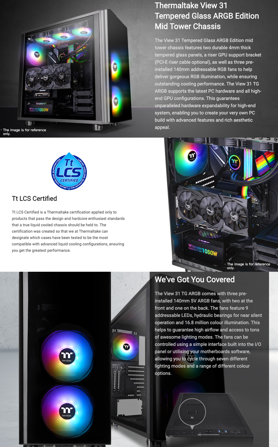 Buy Thermaltake View 31 Tempered Glass ARGB Edition Mid Tower Case [CA ...