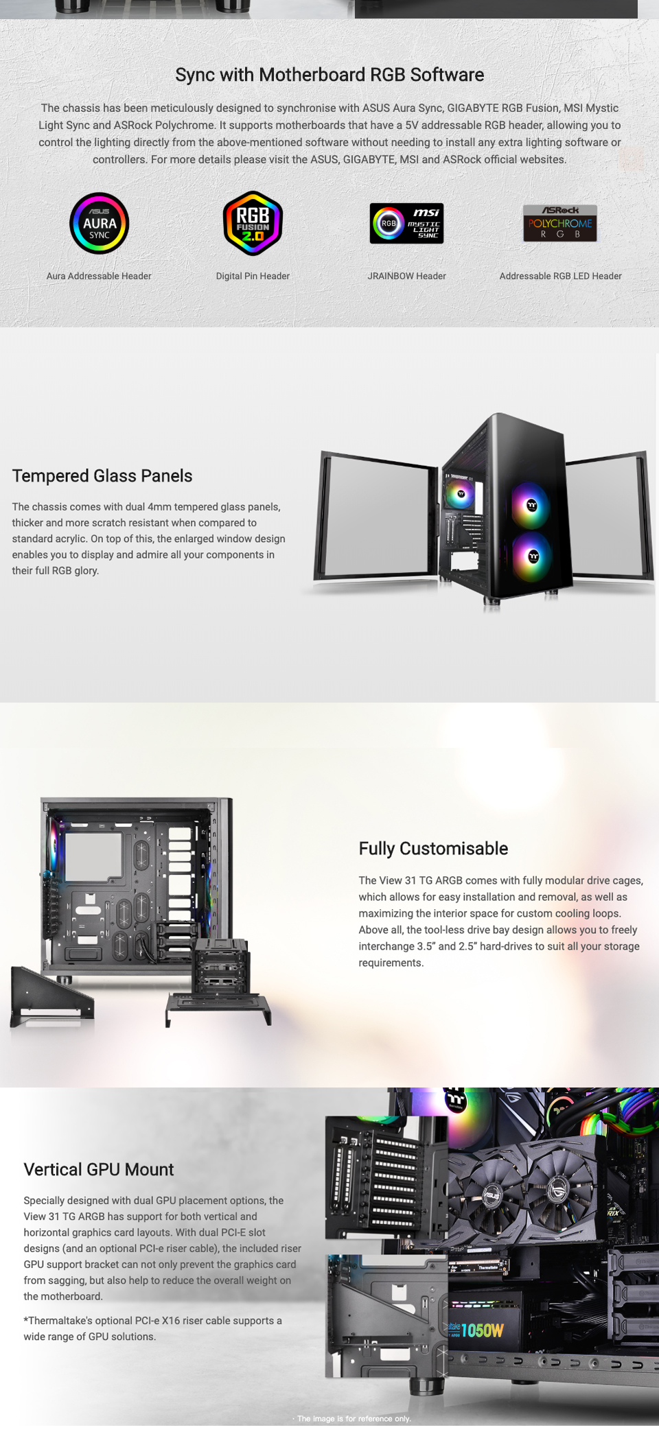 Buy Thermaltake View 31 Tempered Glass ARGB Edition Mid Tower Case [CA ...