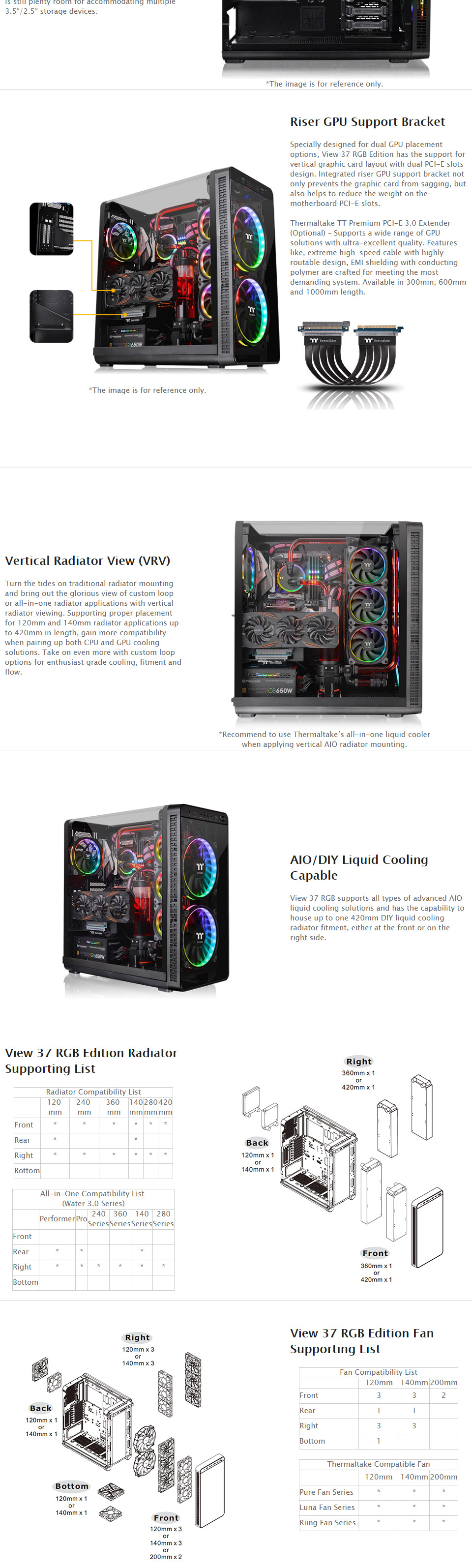 Buy Thermaltake View 37 RGB Edition Mid-Tower Chassis [CA-1J7-00M1WN-01 ...
