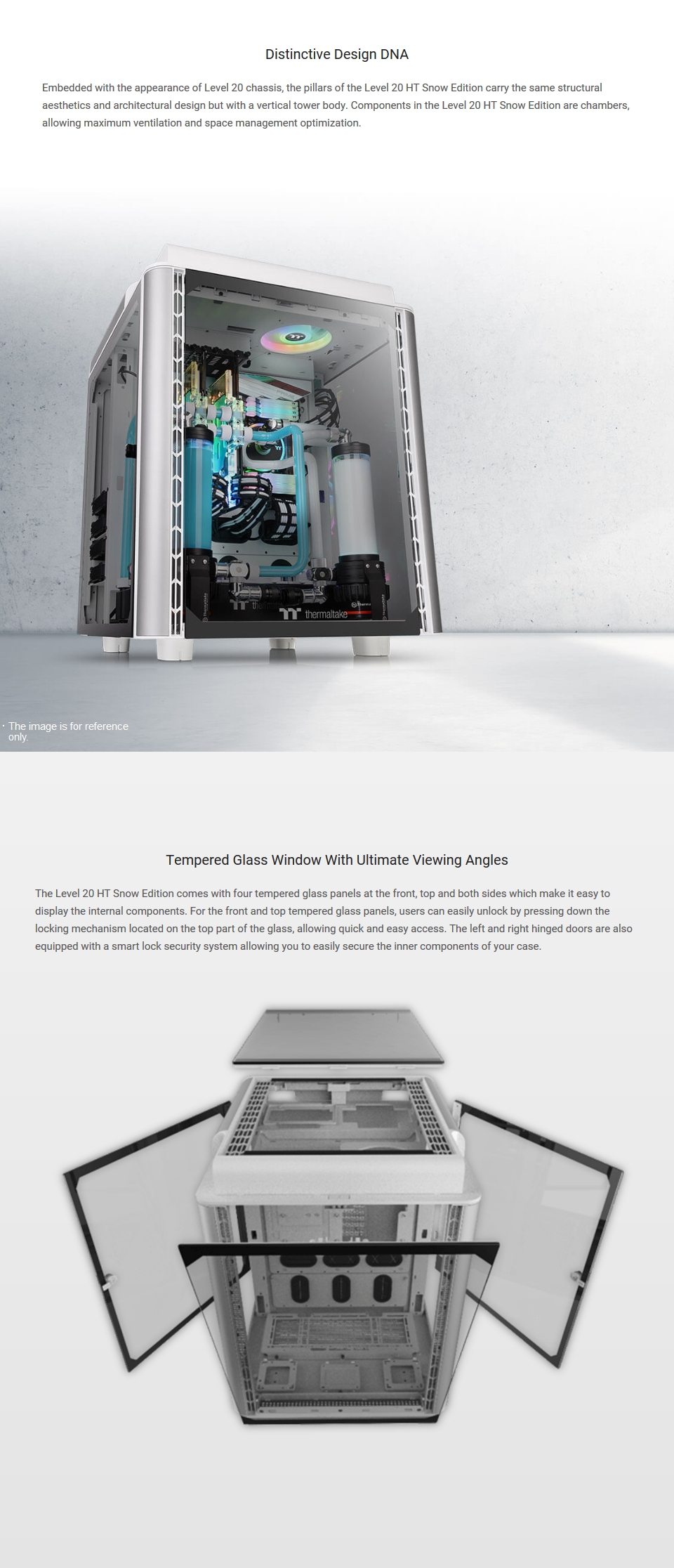 Buy Thermaltake Level 20 HT Snow Edition TG RGB Tower Case White [CA ...