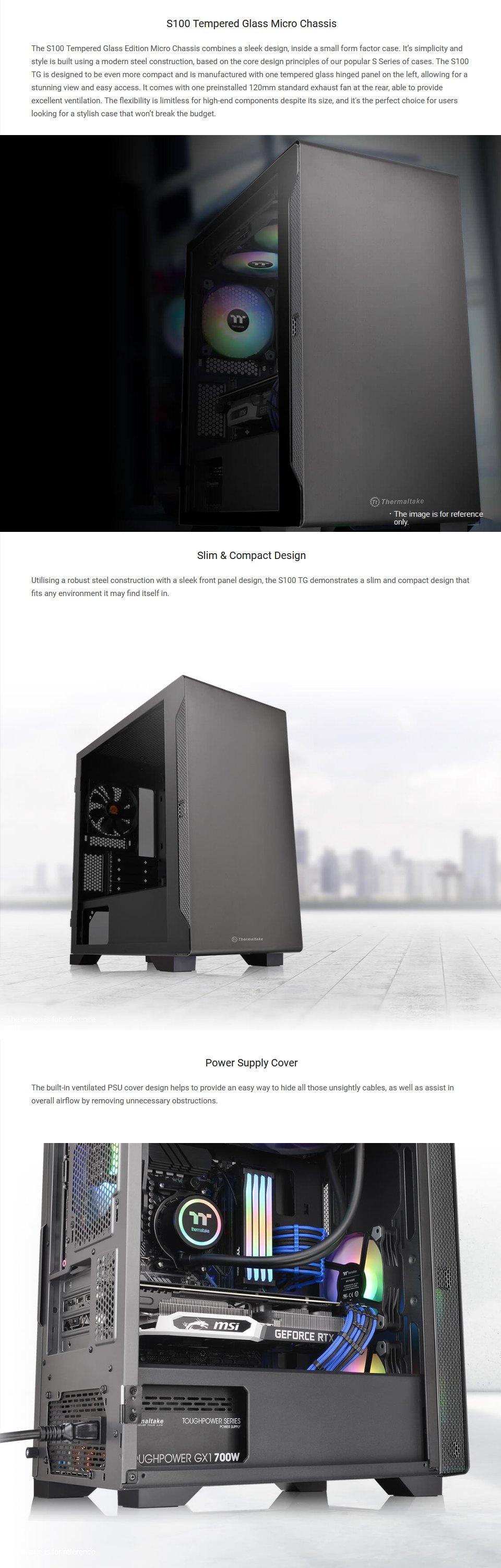 Buy Thermaltake S100 Black Edition Tempered Glass mATX Case [CA-1Q9 ...