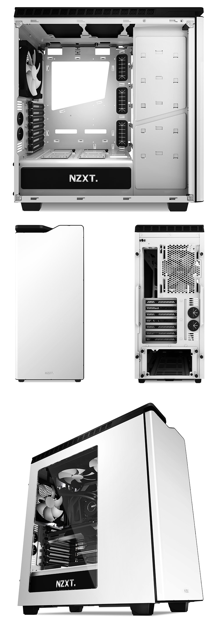 Buy NZXT H440 Mid Tower Case White/Black [CA-H440W-W1] | PC Case Gear ...