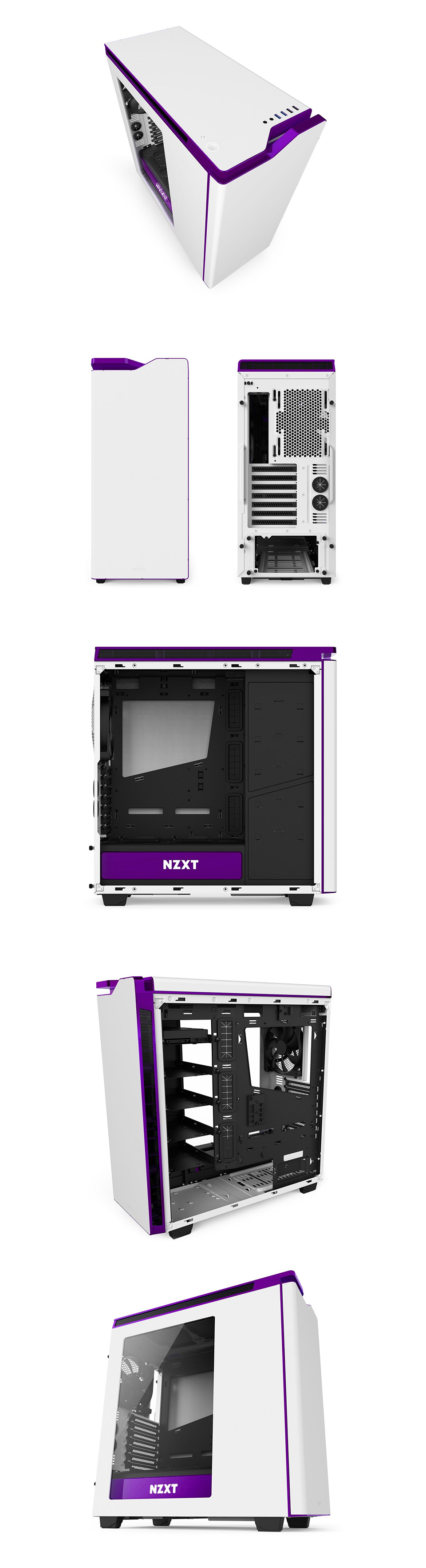 Buy NZXT H440 Mid Tower Case White/Purple [CA-H442W-W2] | PC Case Gear ...