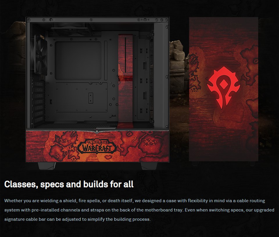 Buy NZXT H510 Mid Tower Case Limited Edition WoW Horde [CA-H510B-WH ...