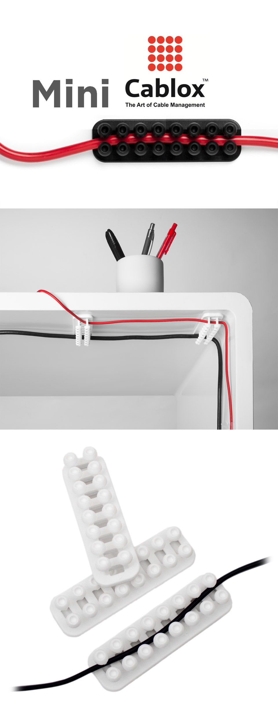 Buy Cablox Mini White 3 Pack [CABLOXSML-WHT] | PC Case Gear Australia