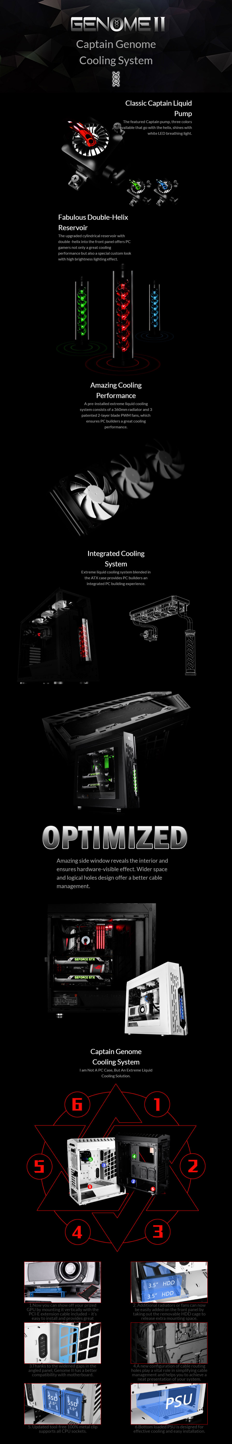 Deepcool Genome II Mid Tower Case White Blue [GENOME-II-WH-BL] : PC ...