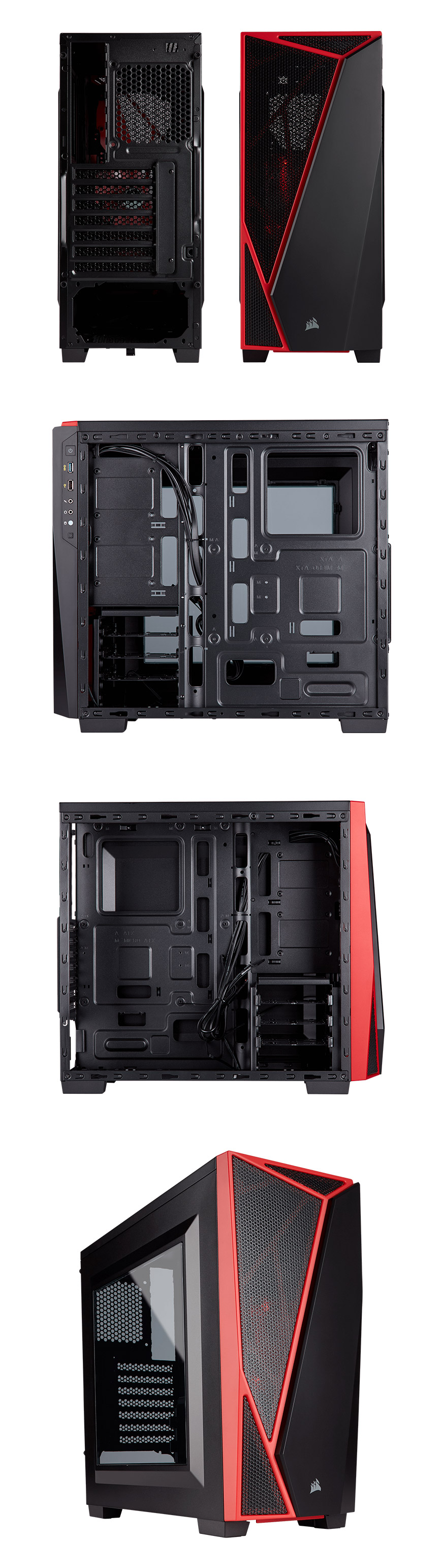 Buy Corsair Carbide Series SPEC-04 Gaming Case Black Red [CC-9011107-WW ...