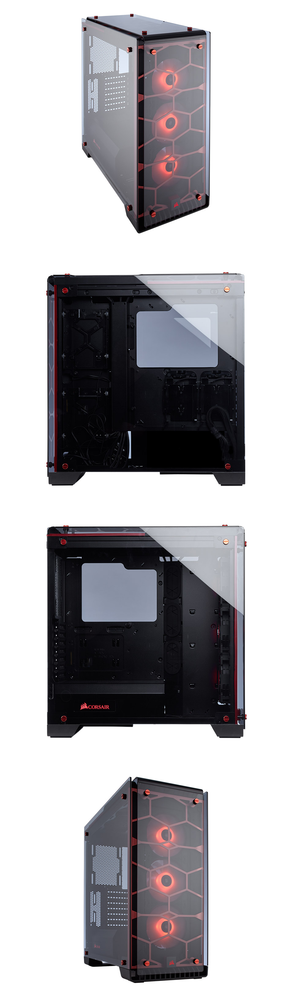 Buy Corsair Crystal 570X RGB Red ATX Case [CC-9011111-WW] | PC Case ...