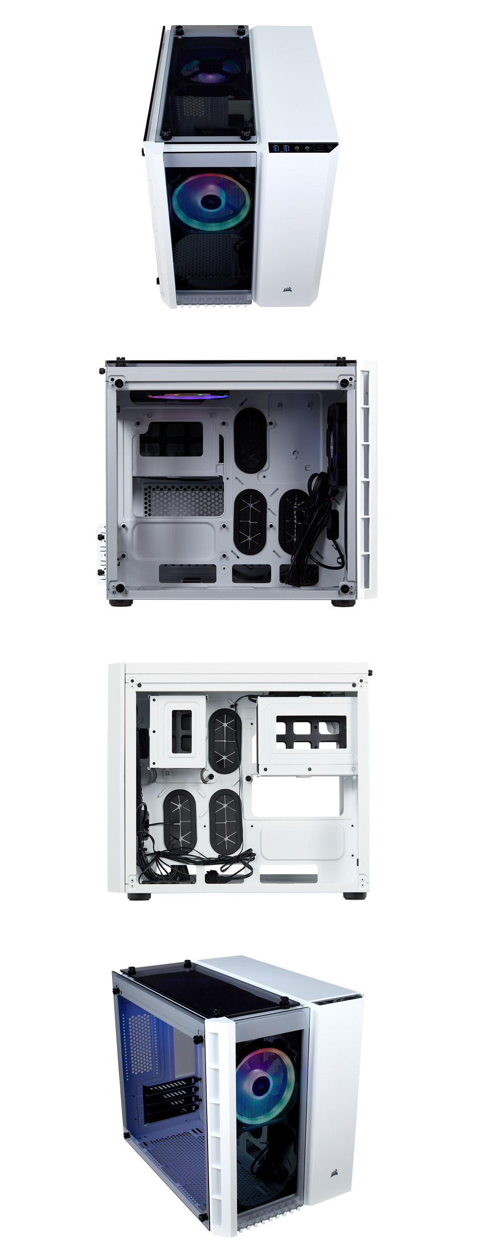 Buy Corsair Crystal Series 280X RGB mATX Case White [CC-9011137-WW ...
