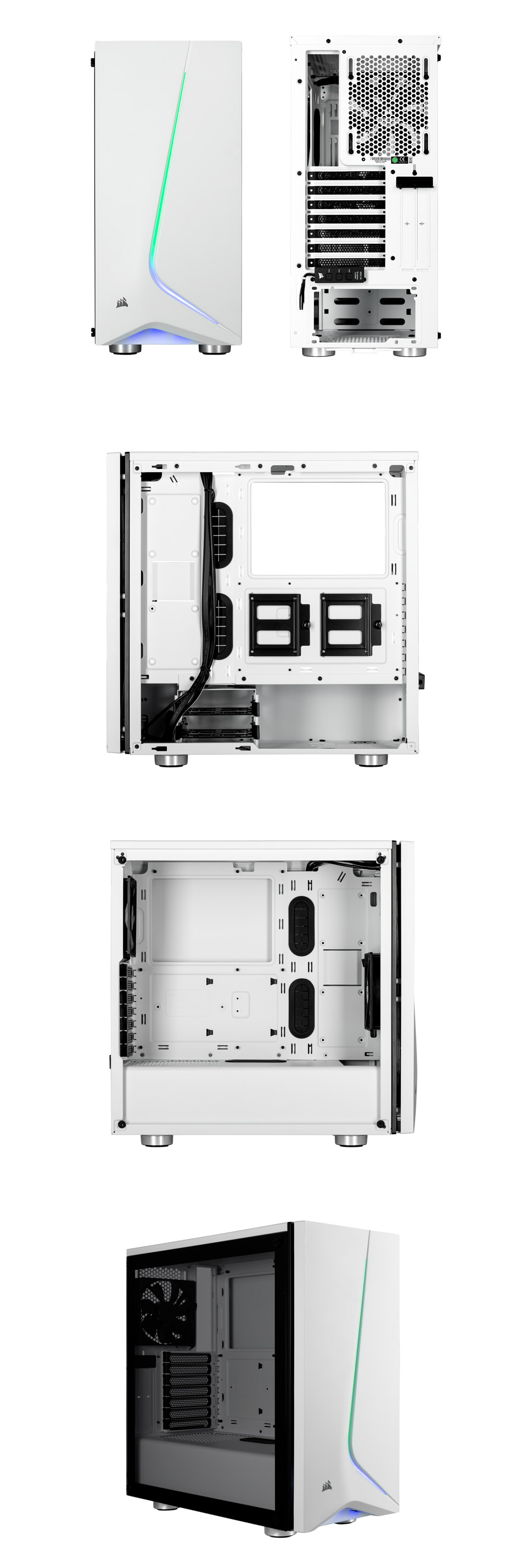 Buy Corsair Carbide SPEC-06 RGB Tempered Glass Case White [CC-9011147 ...