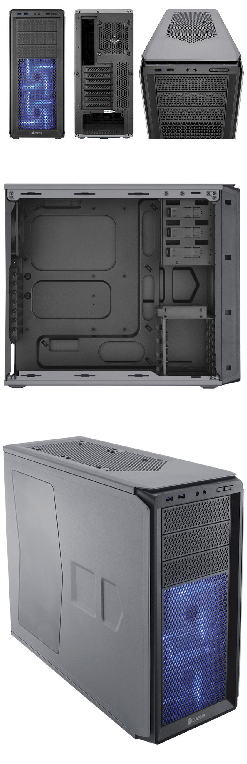 Buy Corsair Graphite 230T Case with Window Battleship Grey [CC-9011040 ...