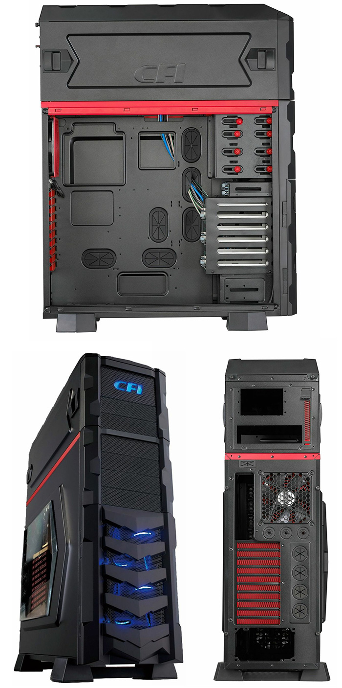 Buy CFI A1128 Pharaoh EVO Black Case [CFI-A1128BB] | PC Case Gear Australia